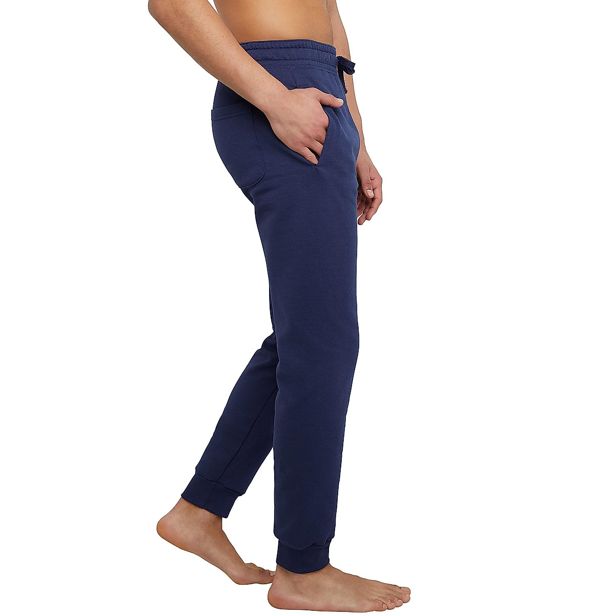 Hanes Mens Ecosmart Jogger Sweatpants, Midweight Fleece Lounge Pants, 30.5", Navy, XX-Large US