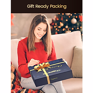 Charcuterie Boards Gift Set, Chezerra Bamboo Cheese Board Set, Folding Cheese Board with Handle, Cheese Knife Set - Unique White Elephant, House Warming, Wedding Gift, Portable Outdoor Cheese Plate