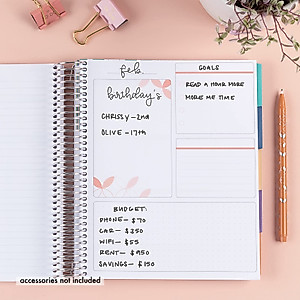 7" x 9" 12 Month Undated Spiral Bound Life Planner - Signature Layers Cover + Layers Interior Pages. Undated Vertical Weekly and Monthly Agenda by Erin Condren.