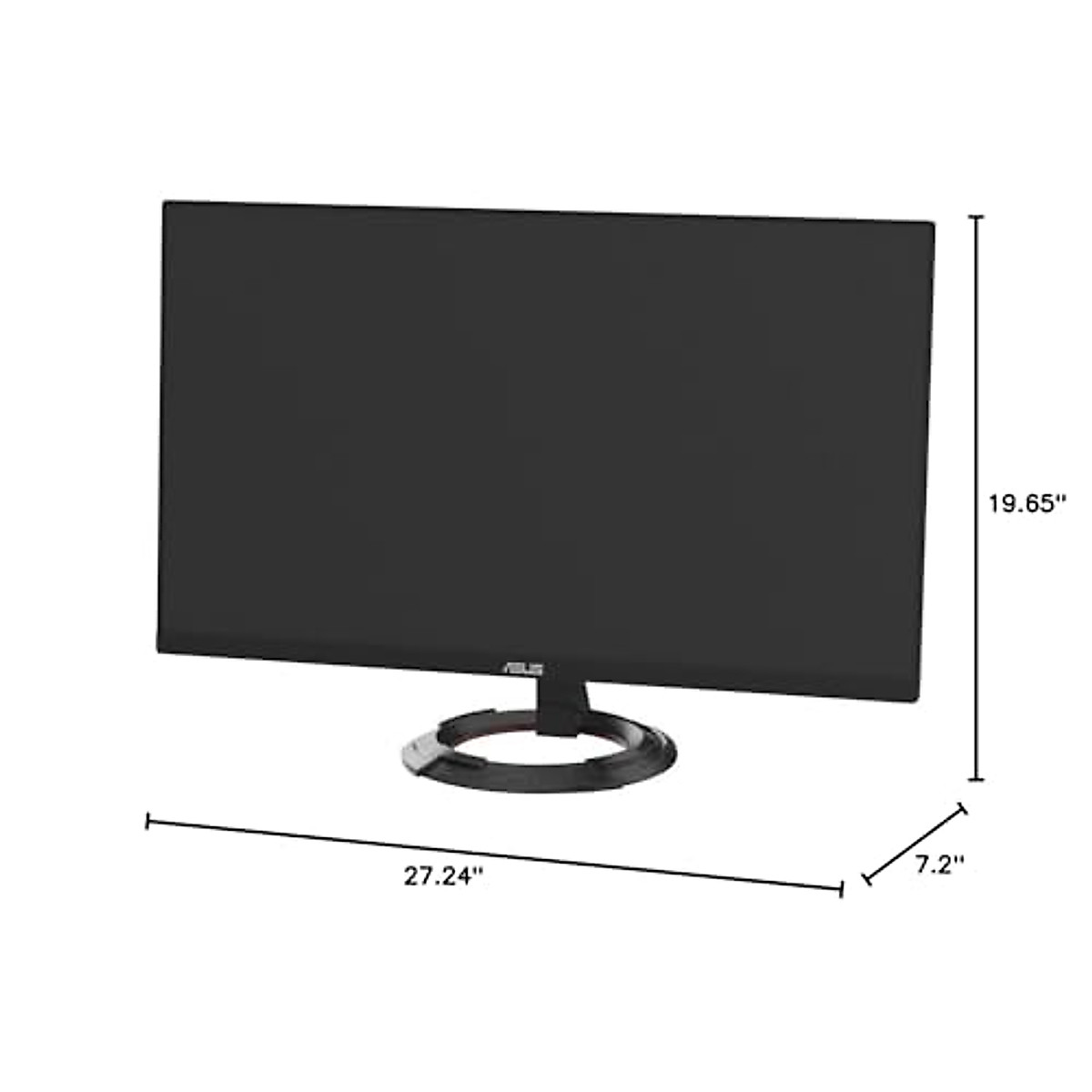 ASUS TUF Gaming 27” 1080P Monitor (VG279Q1R) - Full HD, IPS, 144Hz, 1ms, Extreme Low Motion Blur, Speaker, FreeSync Premium, Shadow Boost, VESA Mountable, DisplayPort, HDMI, Tilt Adjustable,Black