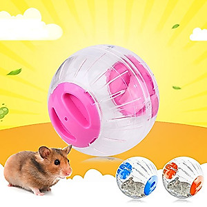 Hamster Exercise Ball,Delaman 4.7 inch Silent Hamster Mini Running Activity Exercise Ball, Toy Transparent Hamster Ball fo Hamster Running Activity (Orange)