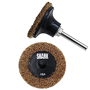 Shark Industries PN-13062 25-Pack Brown/Coarse Type R Quick Change Surface Conditioning Discs, 2” Diameter – Coarse Grit for Cleaning, Finishing and Deburring on All Metals (25 Discs)