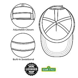 Sesame Street Boys Baseball Hat, Elmo, Abby Cadabby & Bart Simpson Adjustable Cap For Toddler Ages 2-4 Or Kids Ages 4-7