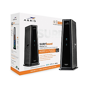ARRIS Surfboard SBG8300-RB DOCSIS 3.1 Gigabit Cable Modem & AC2350 Wi-Fi Router | Comcast Xfinity, Cox, Spectrum & More | Four 1 Gbps Ports | 1 Gbps Max Internet Speeds | 4 OFDM Channels (Renewed)