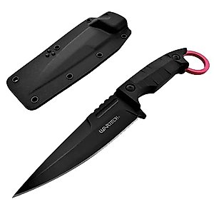 Tactical Knife Hunting Knife Survival Knife Fixed Blade Knife Kydex Sheath Razor Sharp Edge Camping Accessories Camping Gear Survival Kit Survival Gear Tactical Gear 80404 (Red)