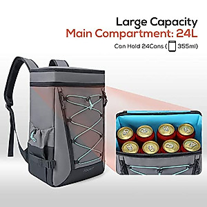 TOURIT Backpack Cooler Leakproof Insulated Cooler Backpack Large Capacity Lightweight Soft Cooler Bag for Men Women to Picnics, Camping, Hiking, Beach, Park or Day Trips