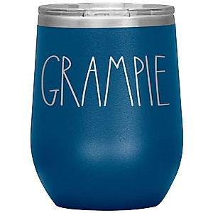 Grampie Wine Tumbler (12 Colors), Grampie Mug Gifts for Christmas, Wine Tumbler Gift For Grampie, Gift Idea For Grampie, Birthday Gifts For Grampie, Mother's Day/Father's Day Gift (Blue)