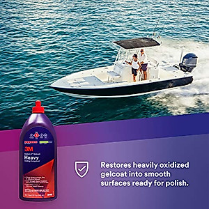 3M Perfect-It Gelcoat Heavy Cutting Compound, 36102, 1 Quart, Fiberglass Oxidation Remover for Boats and RVs