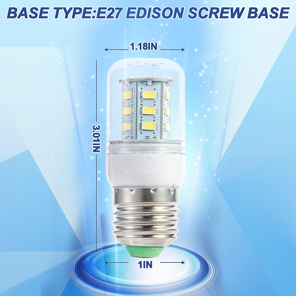 Kscjdg KEI D34l Frigidaire Refrigerator Light Bulb - for 5304511738 Light Bulb Frigidaire Refrigerator Parts PS12364857 AP6278388 -(110V-240V 3.5W)-1Pack