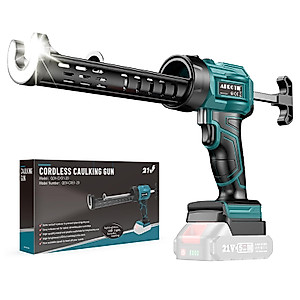 APROTII Cordless Caulking Gun Compatible with Makita Battery, Electric Caulk Gun w/ 4 Adjustable Speeds, LED Light, Drip-Free Adhesive 10OZ/300ML Caulk Gun for Filling, Sealing (No Battery)