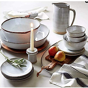 Hearth & Hand with Magnolia Stoneware Pitcher (Gray Short)