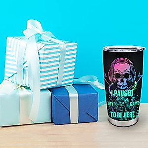 Vutieso Gamer Gifts, Gaming Cup For Gamers, Gamers Gifts For Him, Gamer Gifts For Men, Gamer Tumbler 20oz, Gaming Gifts, Gamer Gifts For Husband Dad Son, Cool Gifts For Gamers, Gamer Birthday Gifts