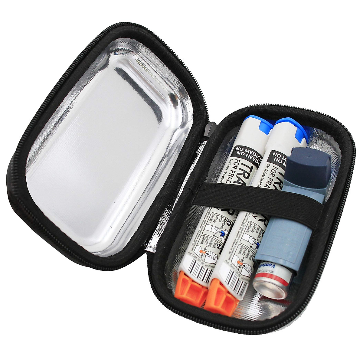 Casematix Compact Insulated Asthma Inhaler Travel Bag Case Compatible with Chamber Inhaler Spacer, Masks and More - Does Not Fit Spacers Longer Than 6.25 inches, Includes CASE ONLY