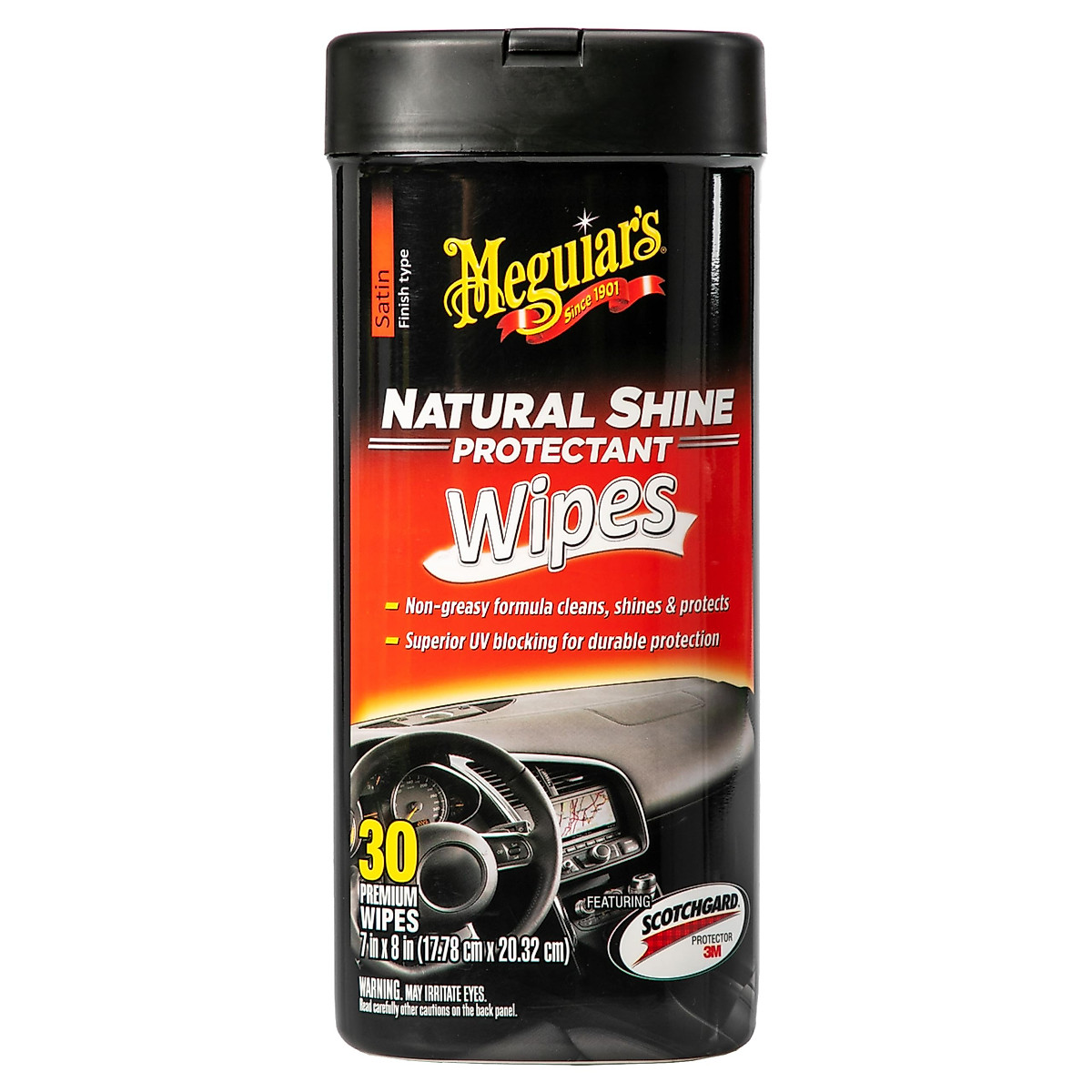 Meguiar's G4100 Natural Shine Protectant Wipes - 25 Wipes