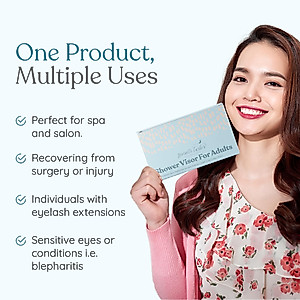 Eyelash Shield Shower Visor For Adults - 100 Eye Shields for After Surgery Shampoo, Microblading Supplies Permanent Makeup Supplies - Lash Guard - Eyelash Protector - Eye Shield After Cataract Surgery