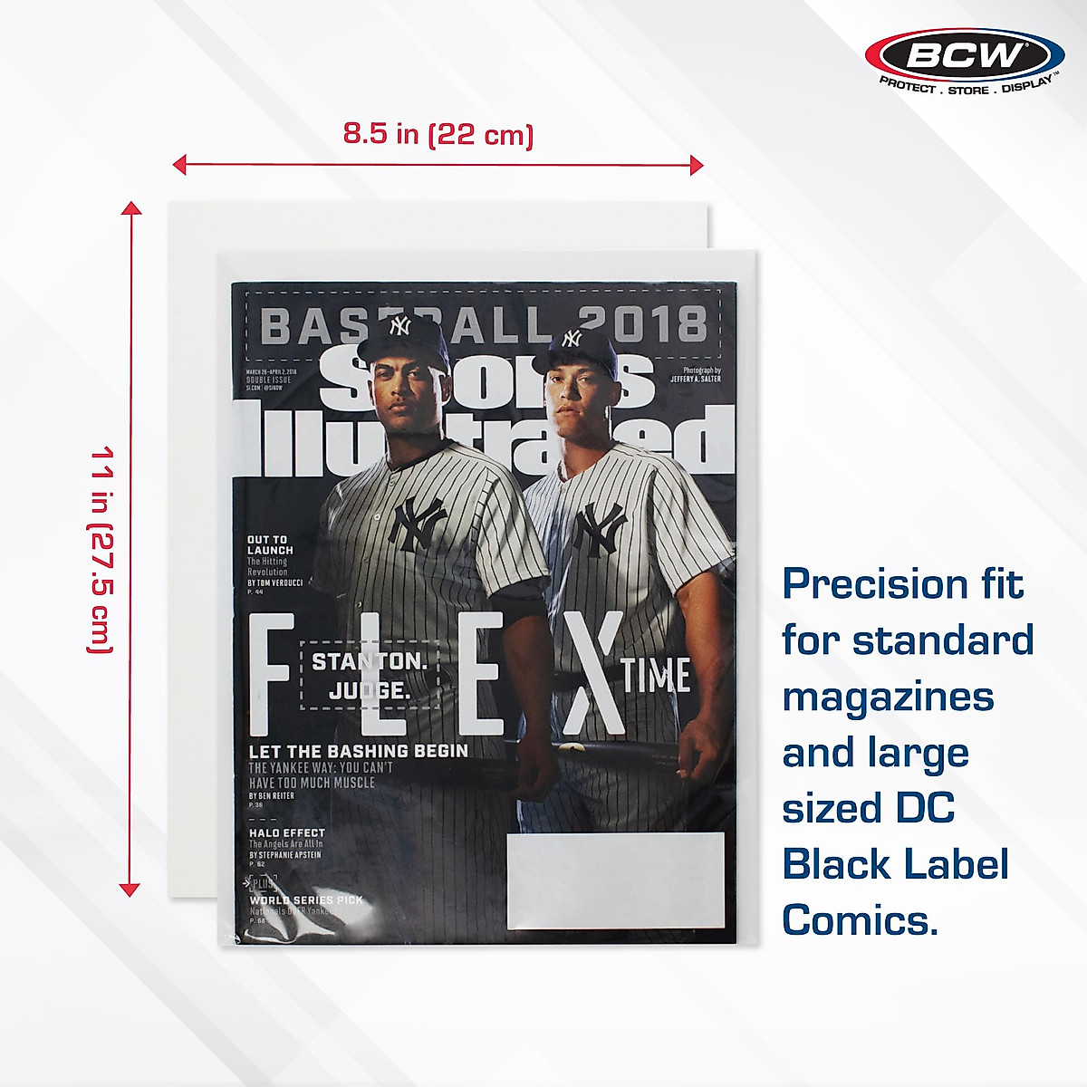 BCW Magazine Backing Boards (8.5 x 11 Inches) - 2 Pack (200 Total) | 24-Point Solid Bleached Sulfate with Calcium Carbonate Coating | Protective Sheets for Collectible Magazine Protection