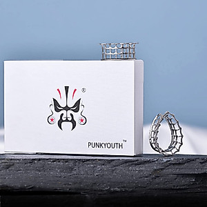 PUNKYOUTH 2PCS Double Flared Ear Gauges Hollow Spider Web Plug Tunnels For Stretched Ears Brass Saddle Expander Piercing Jewelry 0g-1"