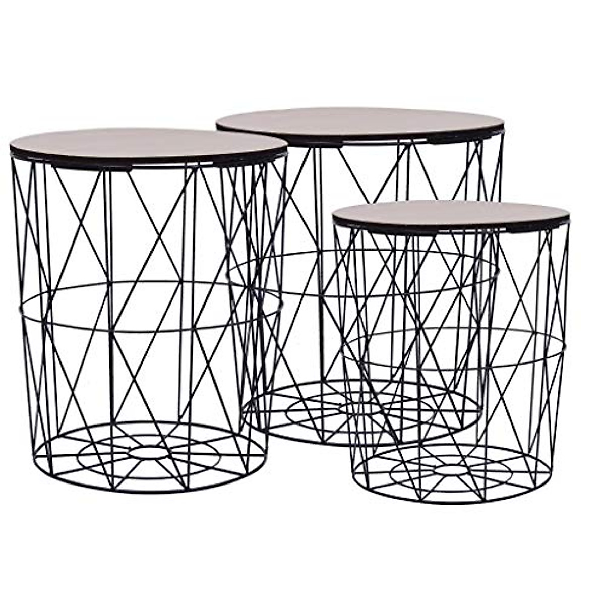 QJBSAVVA Coffee Table 3 pcs Black,Center Table Low Table Folding Table Entrance Table Suitable for Meeting Rooms, Reception Rooms, Offices