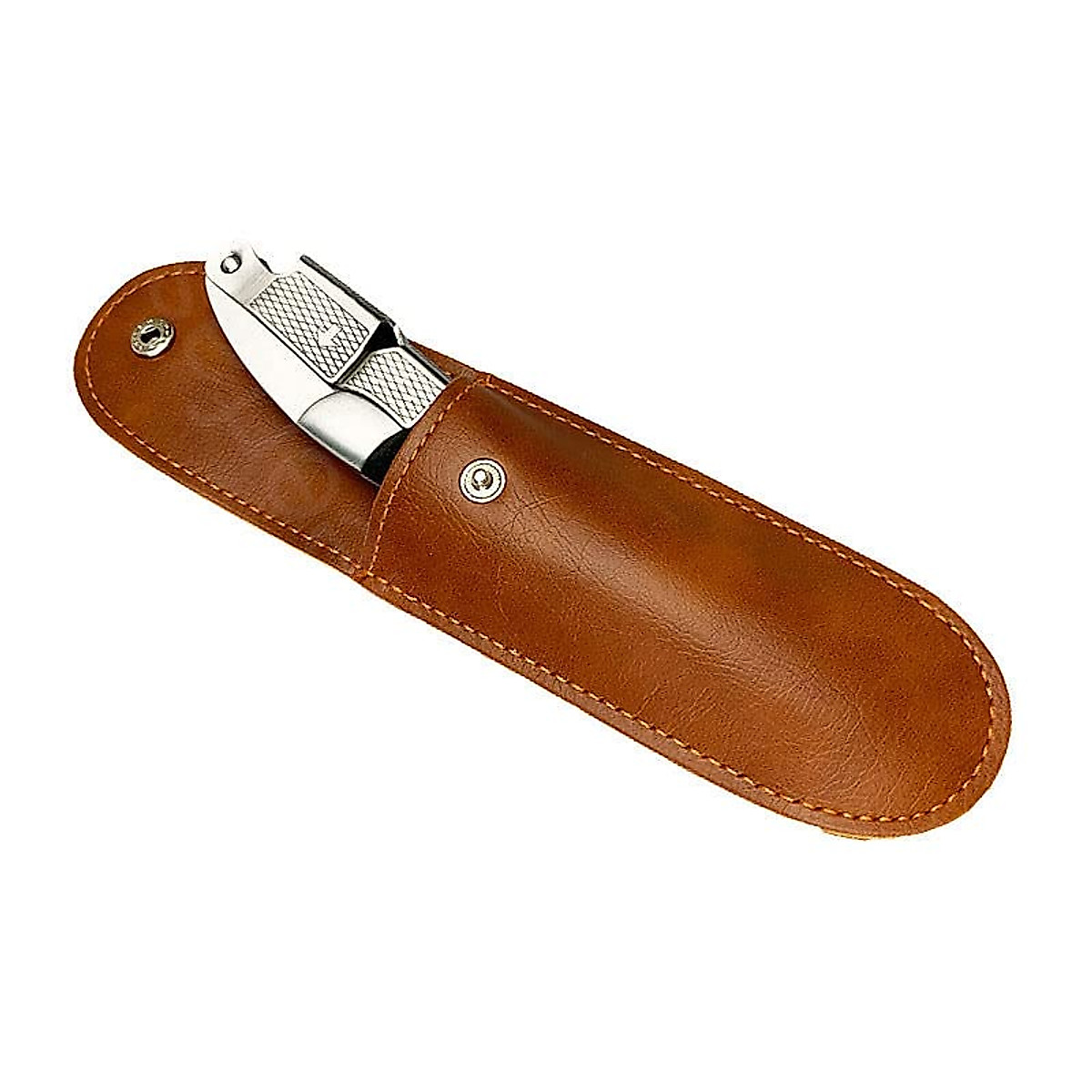 Wine Opener - Professional Corkscrew for Wine Bottles w/Foil Cutter and Cap Remover - Manual Wine Key for Servers, Waiters, Bartenders and Home Use. With its leather pouch.