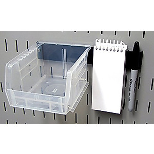 Wall Control 8in Accessory Hanger Tool Holder Pegboard Kit Slotted Tool Board and Bracket Black (Pack of 2)