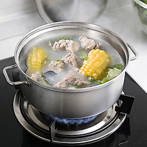 Stainless Steel Steamer Household Thickened Cooking Dual-purpose Pot Induction Cooker Suitable for Double-layer Steamer