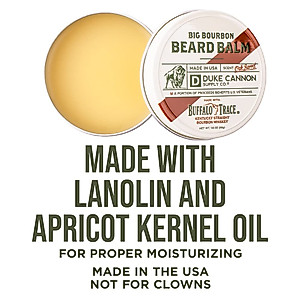 Duke Cannon Supply Co. Big Bourbon Beard Care Collection Gift Bundle (3 Piece Set) - Beard Wash, Balm and Oil (Oak Barrel Scent)