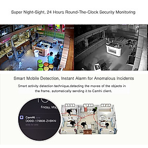 ICAMI HD Security Camera WiFi Dome IP Camera Wireless Home Surveuillance System Audio with Motion Detect (1080P)