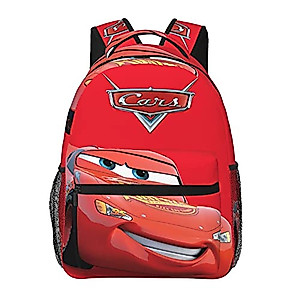 Augwc Cars Lightning Mcqueen Backpack Cute Bookbag Schoolbags Funny School Backpacks Laptop Bag Travel Hiking Daypack For Boys Girl