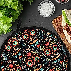 Hiceeden 3 Pack 12" Tortilla Warmer Pouch, Insulated Cloth Food Warmer Two Sides Keep Warm for Corn, Flour Taco, Mexican Party, Microwave Safe