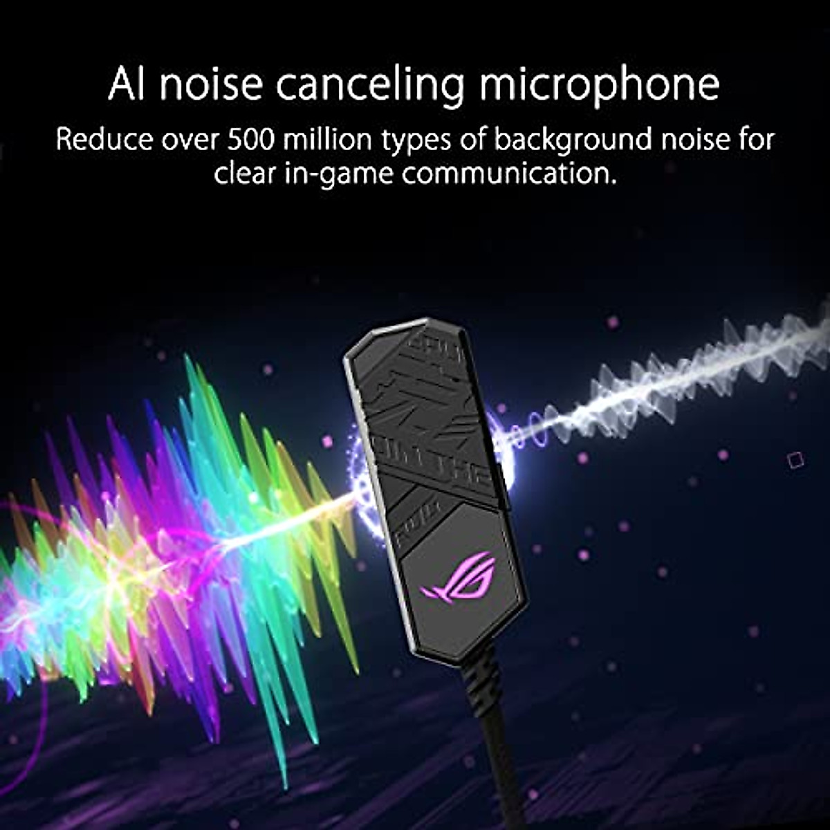 ASUS ROG Clavis USB-C Gaming DAC (ESS 9281 QUAD DAC amplifier, AI Noise-Canceling Mic, MQA Rendering, Aura Sync RGB, Compatible with PC, mobile, PlayStation 5, and Switch)