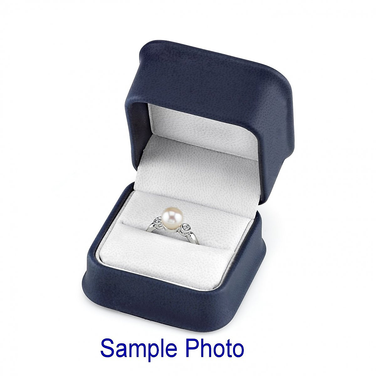 The Pearl Source 18K Gold 10-11mm round Genuine White South Sea Cultured Pearl & Diamond Ring for Women