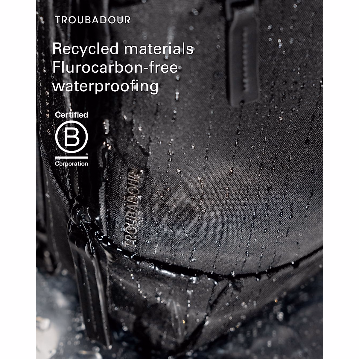 Troubadour Apex Compact Backpack 3.0 - Premium Waterproof Laptop Backpack Fits Up to 16" - Ergonomic Design for Work and Travel - Stylish Compact Backpack with 5-Year Guarantee - Black