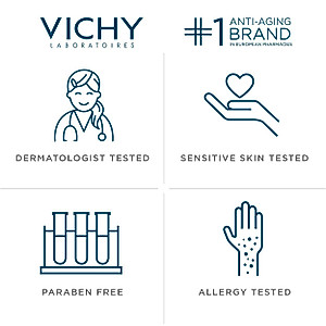 Vichy Pureté Thermale Fresh Cleansing Gel Face Wash, Facial Cleanser & Makeup Remover with Vitamin B5 to Cleanse & Remove Impurities , 6.76 Fl Oz (Pack of 1)