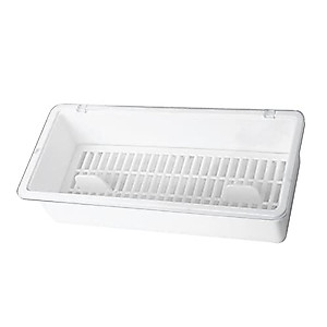 UPKOCH 2pcs box Chopsticks Utensil Household Drawer Drainer Basket Rack Chopstick Cover Board Decorative Spoon Flatware and Container Caddy with Dish for Drainage Countertop Home Fork