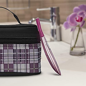 Panasonic Women’s Facial Hair Remover and Eyebrow Trimmer with Pivoting Head, Includes 2 Gentle Blades for Brow and Face and 2 Eyebrow Trim Attachments, Battery-Operated – ES2113PC