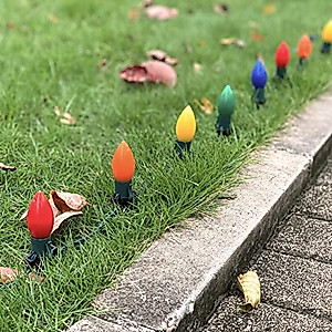 Christmas Light Stakes, 5 Inch Yard Lawn Stakes, 110 Pieces C7 and C9 Light Stake for Christmas Decorations Outdoor Garden Patio Path