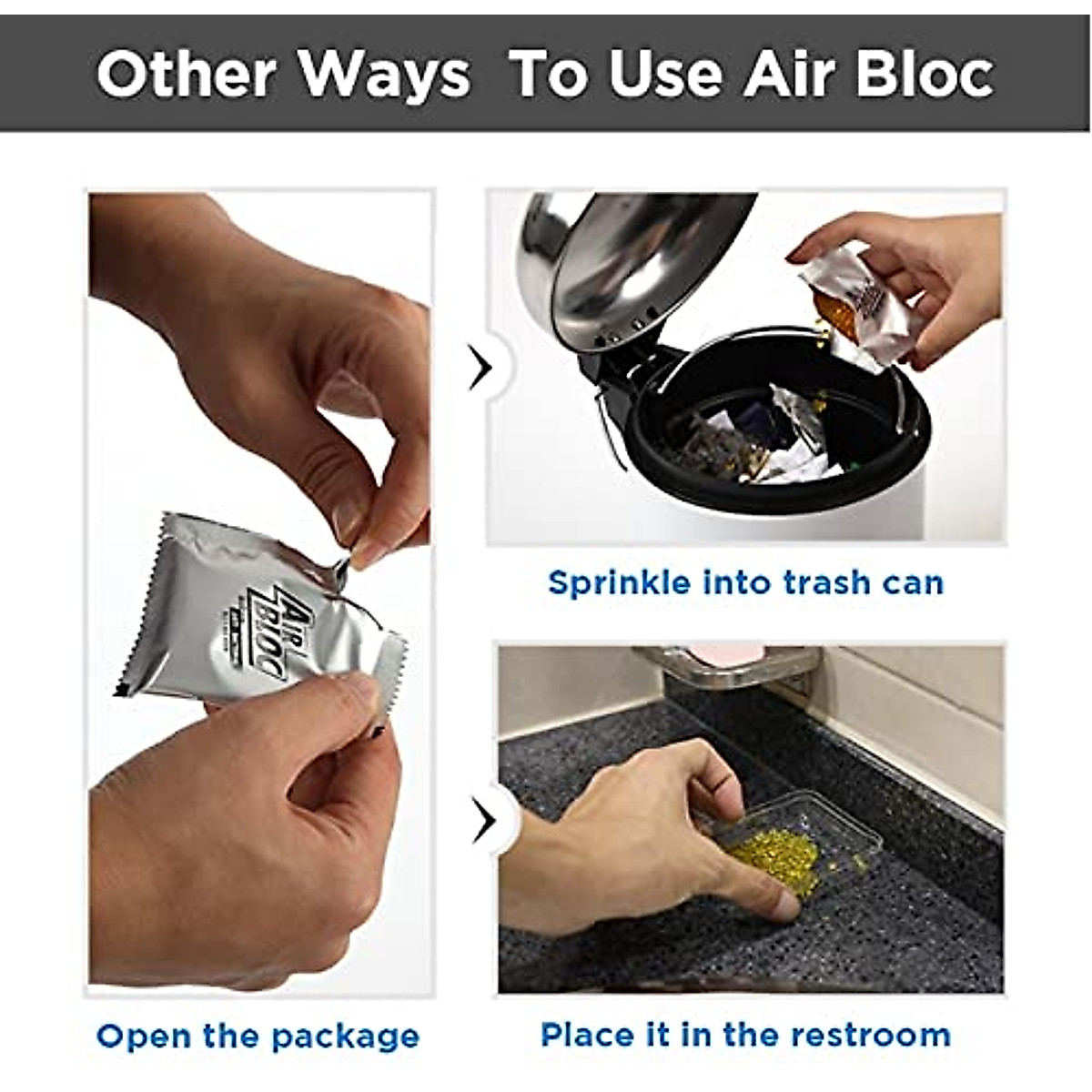 Clean & Block Vacuum Odor Eliminator and Air Freshener for Vacuum Bin and Canister, Safe and effective sterilization solution for home, office, carpet (6 Pack)