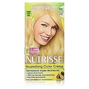 Garnier Nutrisse Nourishing Color Creme, Extra-Light Natural Blonde [100] 1 ea (Pack of 3)
