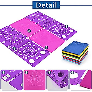BoxLegend Version 3 Shirt Folding Board t Shirts Clothes Folder Durable Plastic Laundry folders Folding Boards Helper Tool for Adults and Children(Purple)