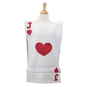 Jack Playing Card Costume Tunic (Hearts, Spades, Clubs or Diamonds) Alice in Wonderland/Card Soldier - Baby, Toddler, Kids, Teen, Adult and Plus Sizes Available (Adult XL)