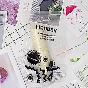 HONBAY 50PCS Disposable Wooden Food Cones Wood Tasting and Serving Cones Appetizer Finger Food Ice Cream Holder for Home Wedding Birthday Party Supplies