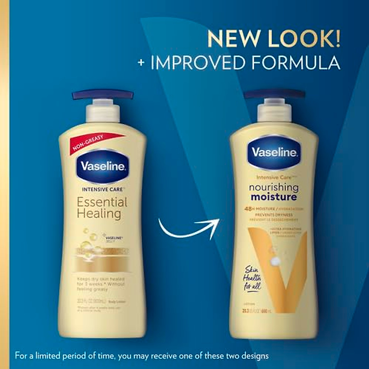 Vaseline Intensive Care Nourishing Moisture Body Lotion for Dry Skin, Made with Ultra-Hydrating Lipids + Pure Oat Extract for Nourished, Healthy-Looking Skin 20.3 oz, 3ct