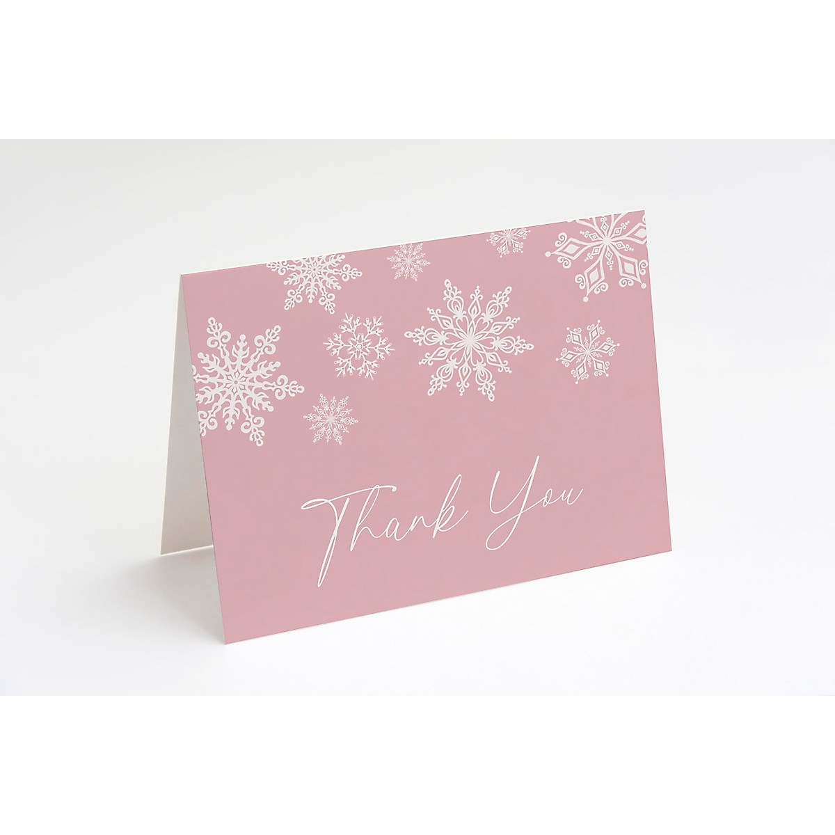 Baby It Is Cold Outside Girl Thank You Cards Winter Snowflake Notes With Envelopes (24 Count)