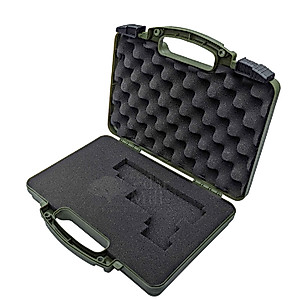 Cedar Mill Fine Firearms Olive Green Hard Gun Case TSA Approved, Lifelong-Durability Hand Gun Cases – DS2TeK Handgun Case w/Dual-Lock System – High Standard Case for Handguns epe waterproof foam