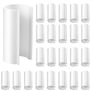 32 Pieces White Snap Clamp for PVC Pipe Greenhouses, Row Covers, Shelters, Bird Protection, 2.4 Inches Long (for 1 Inch PVC Pipe)