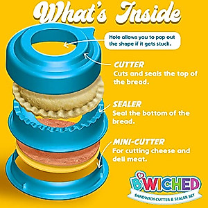 Sandwich Cutter and Sealer (Circle) - Uncrustables Sandwich Maker - Great for Lunchbox and Bento Box - Boys and Girls Kids Lunch - Sandwich Cutters for Kids