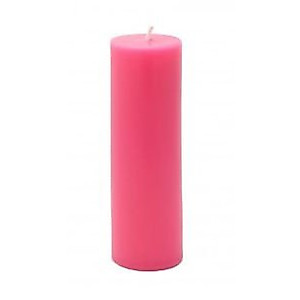 Zest Candle CPZ-117-24 2 x 6 in. Hot Pink Pillar Candle -24pcs-Case - Bulk