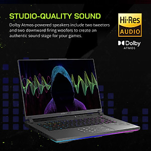 asus ROG Strix G16 16'' WUXGA 165Hz Gaming Laptop, Intel Core i7-13650HX, NVIDIA GeForce RTX 4060, 64GB DDR5 RAM, 4TB SSD, RGB 4zone Backlit Keyboard, Win 11Pro, Gray, 32GB Hotface USB Card