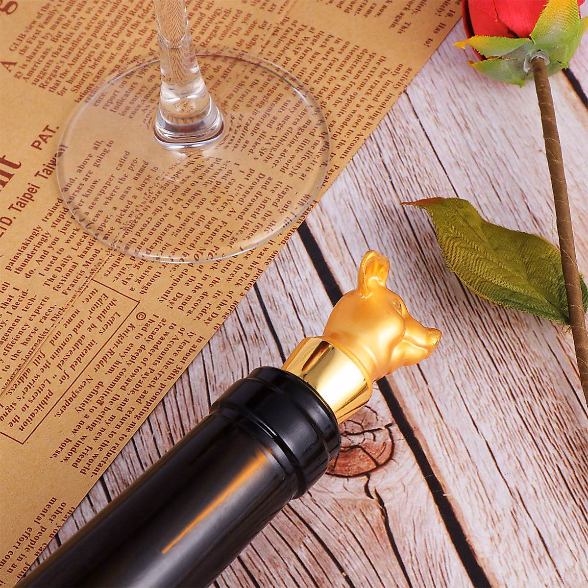 2pcs Stoppers for Animal Stopper Saver, Metal Plug Supplies Beverage Stopper- Sealer Sign Restaurant Party, Corks Pig Saver Home Holiday Wedding Beverage,