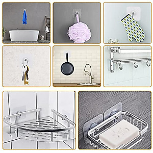 Wall Hooks for Hanging, 14 Pack Screw Wall Hangers Without Nails Adhesive Hooks Heavy Duty for Mount Wall Shelf, Kitchen, Bathroom, Key, Home and Office, Waterproof and Rustproof(18 mm)/13 lbs(Max)